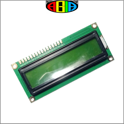 Jual LCD display 1602 warna hijau kuning 16x2 karakter green yellow | Shopee Indonesia