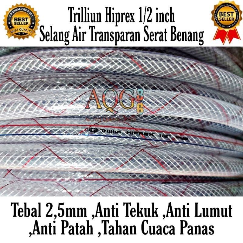 Jual SELANG AIR TRILLIUN HIPREX 1/2 INCH HARGA PER METER | Shopee Indonesia