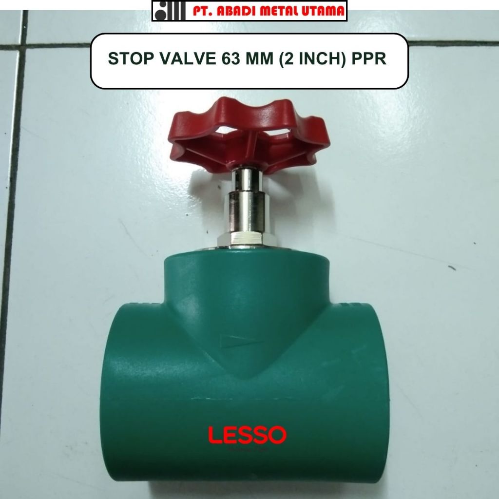 Jual Stop Valve / Gate Valve 63 mm 2 Inch Stop Kran PPR Merk Lesso ...