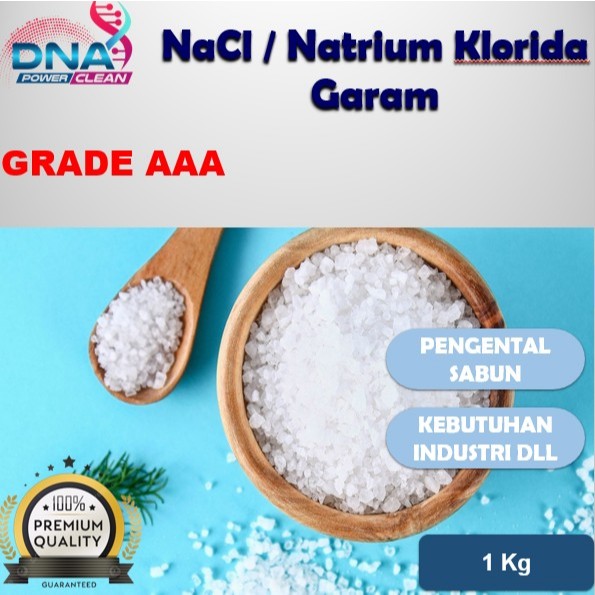 Jual [DNA] NaCl 1 Kg / Garam Kasar / Natrium Klorida / Sodium Chloride | Shopee Indonesia