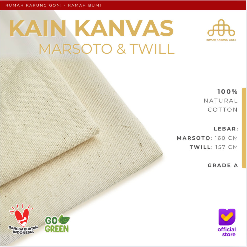 Jual Kain Kanvas Canvas Meteran Twill Marsoto Lebar 160 cm - Canvas ...