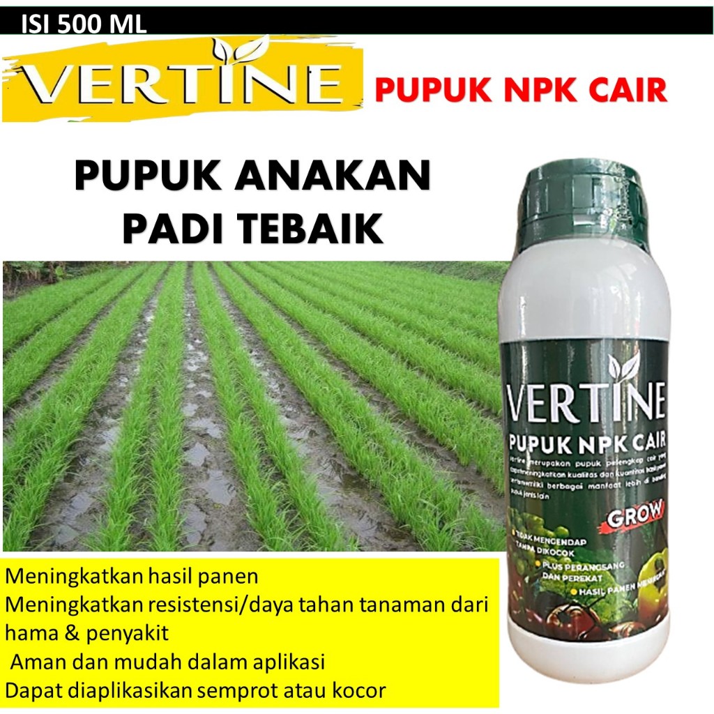 Jual Pupuk Anakan Padi Vertine Grow 500 ml - Pertumbuhan Tanaman Lebih Baik | Shopee Indonesia