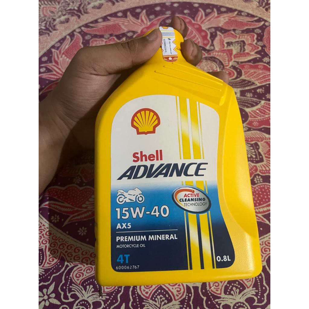 Jual OIL OLI SHELL 4T AX 5 15W-40 0,8L 800ML UNTUK SEMUA TYPE 4T MOTOR ...