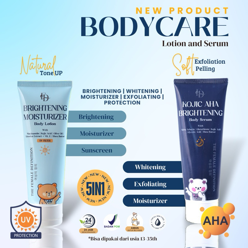 Jual The Female Definition | (2 pcs) Paket Brightening Moisturizer Body ...