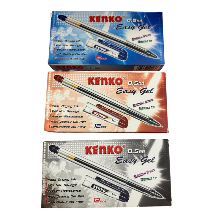 Jual [ 1 LUSIN ] PULPEN KENKO EASY GEL 0.5MM | Shopee Indonesia