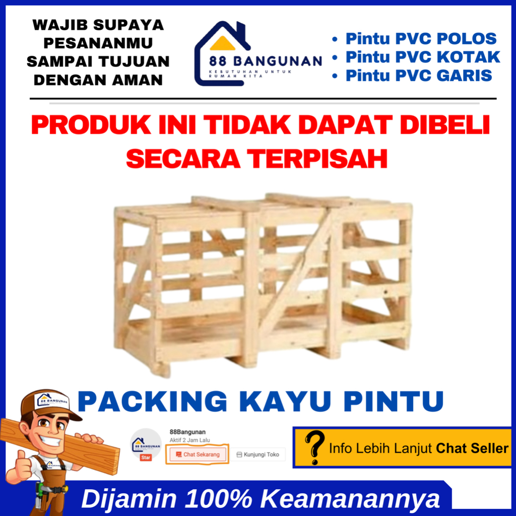 Jual PENAMBAHAN PACKING PETI KAYU UNTUK PINTU | Shopee Indonesia