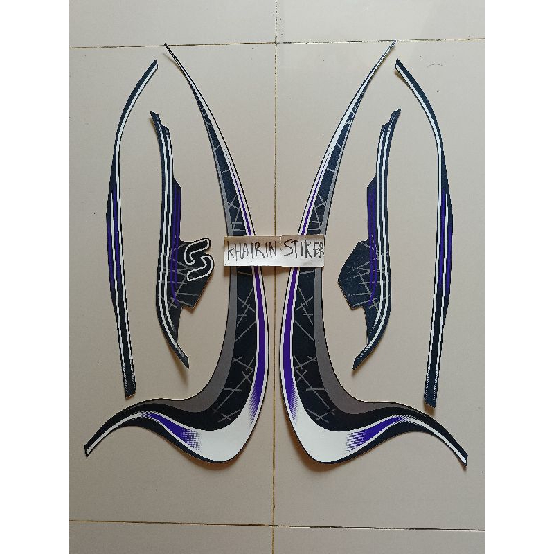 Jual striping stiker Scoopy fashion 2024 biru Dongker dof original ...