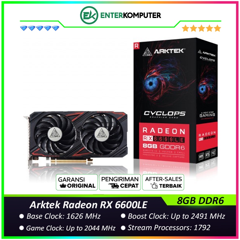Jual Arktek Radeon RX 6600LE 8GB GDDR6 Cyclops | Shopee Indonesia