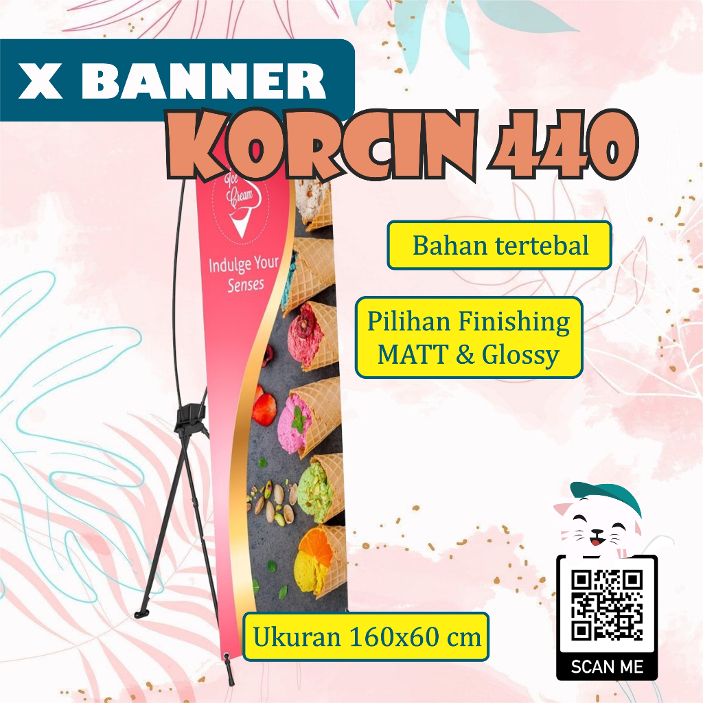 Jual Cetak X Banner Bahan Korcin 440 gsm Murah | Shopee Indonesia