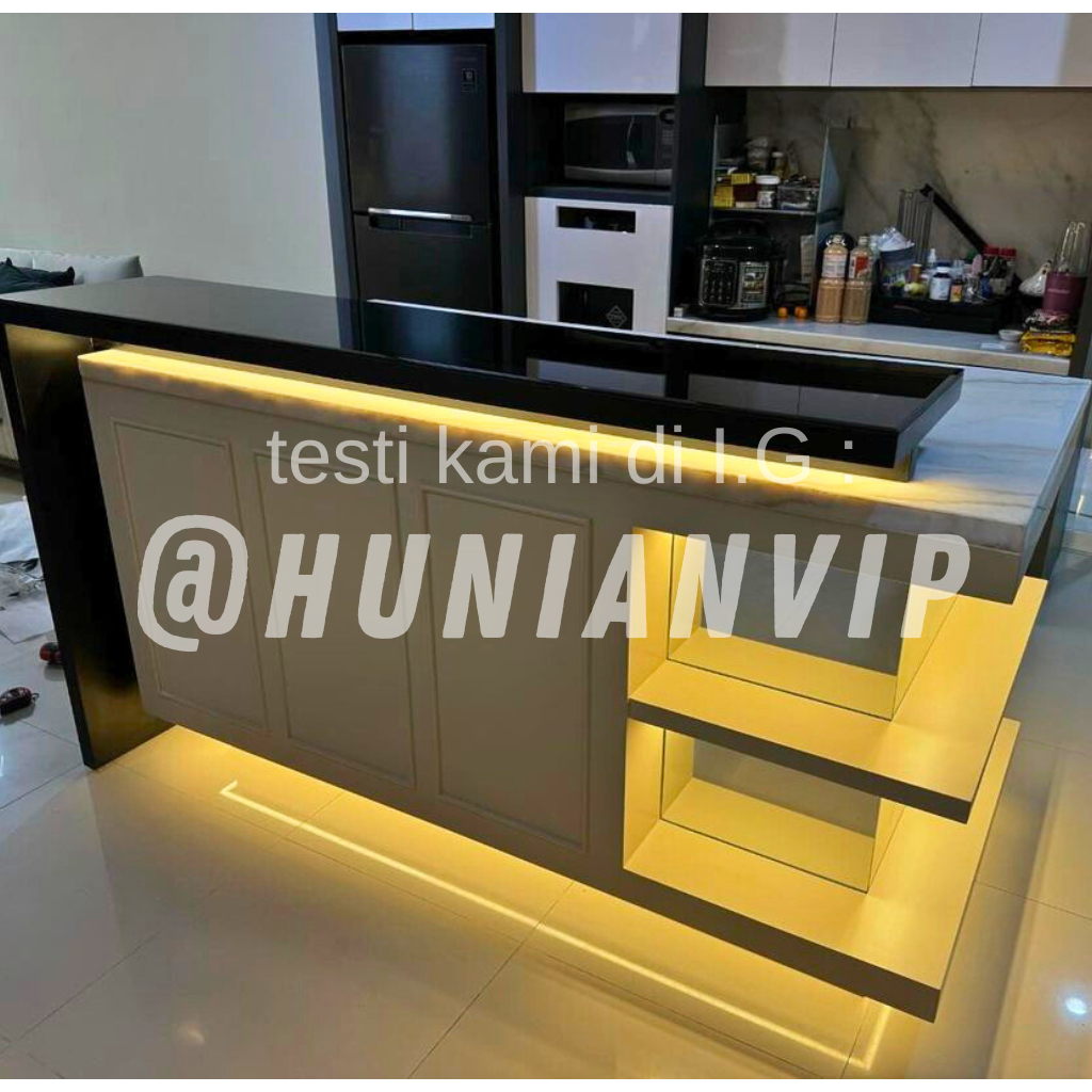 Jual Meja island / Meja bar kitchen minimalis custom surabaya | Shopee ...