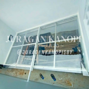 Jual kanopi kaca sliding manual otomatis / kanopi geser atap solarflat ...