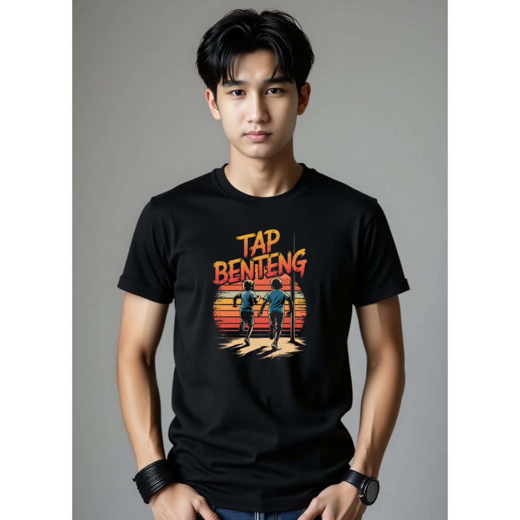 Jual T-Shirt "Tap Benteng" Distro Sablon DTF Unik Cotton Combed 24S ...