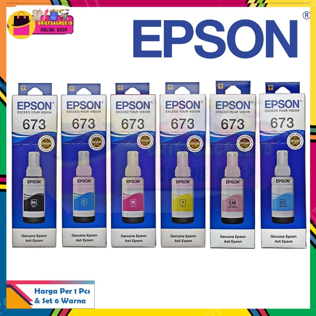 Jual Tinta Epson 673 For Printer L1800 L800 L805 L810 L850 Premium ...