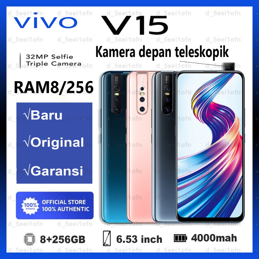 Jual handphone vivo V15 ram8 256GB 6.53-inch hp gaming | Shopee Indonesia
