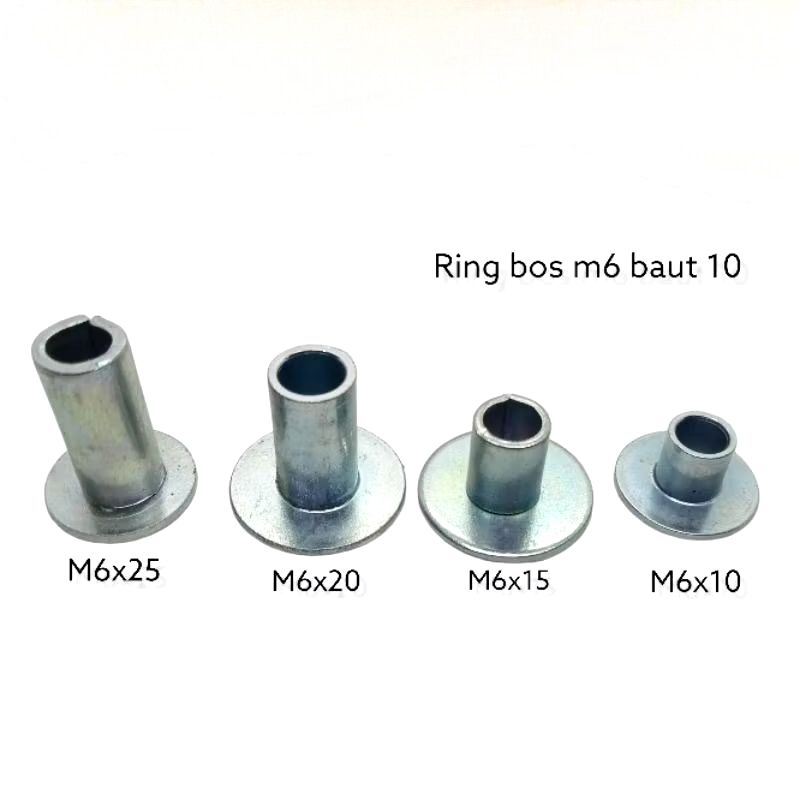 Jual (10PCS) RING BOSH BODY M6 BAUT 10 RING BOS TOPI M6 6MM BOSHING BOS ...