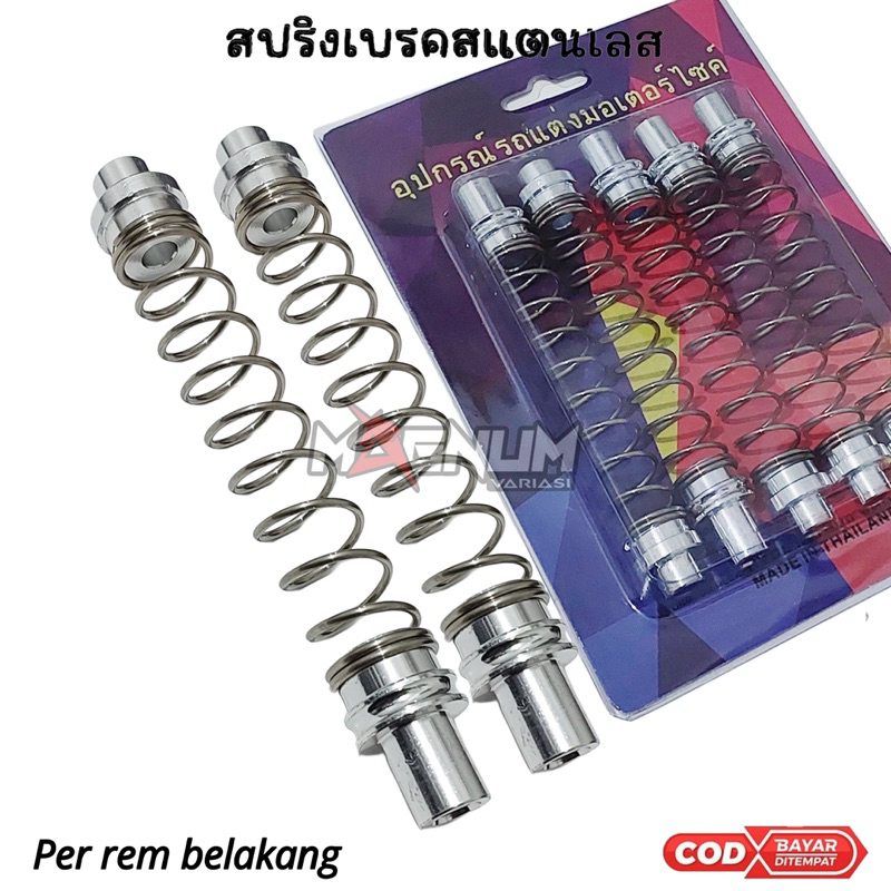 Jual per rem belakang motor thailand chrome bahan stainless stut rem ...