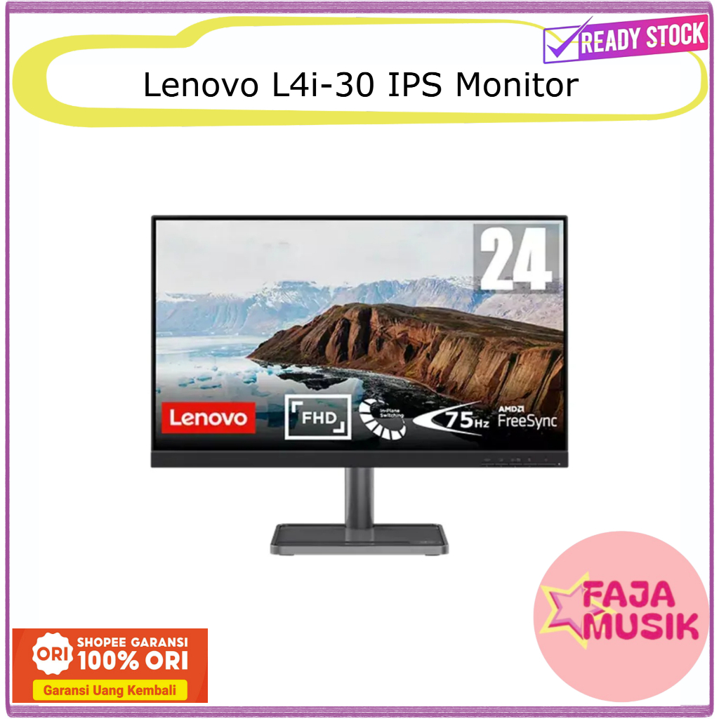 Jual Lenovo L24i-30 24" LED IPS 75hz FreeSync FHD HDMI VGA L24i30 ...