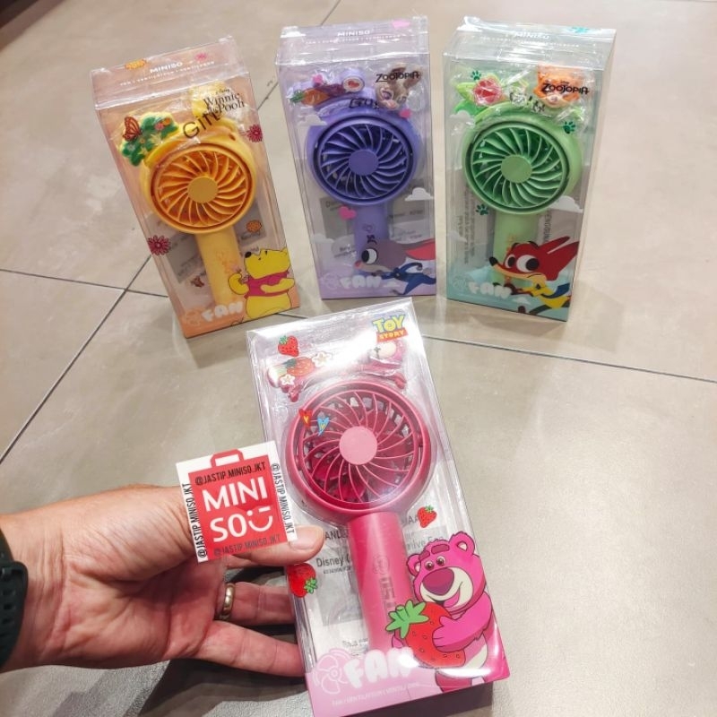 Jual MINISO 🆕 Mini Fan / Kipas Portable Rechargeable 1200mah DISNEY ...