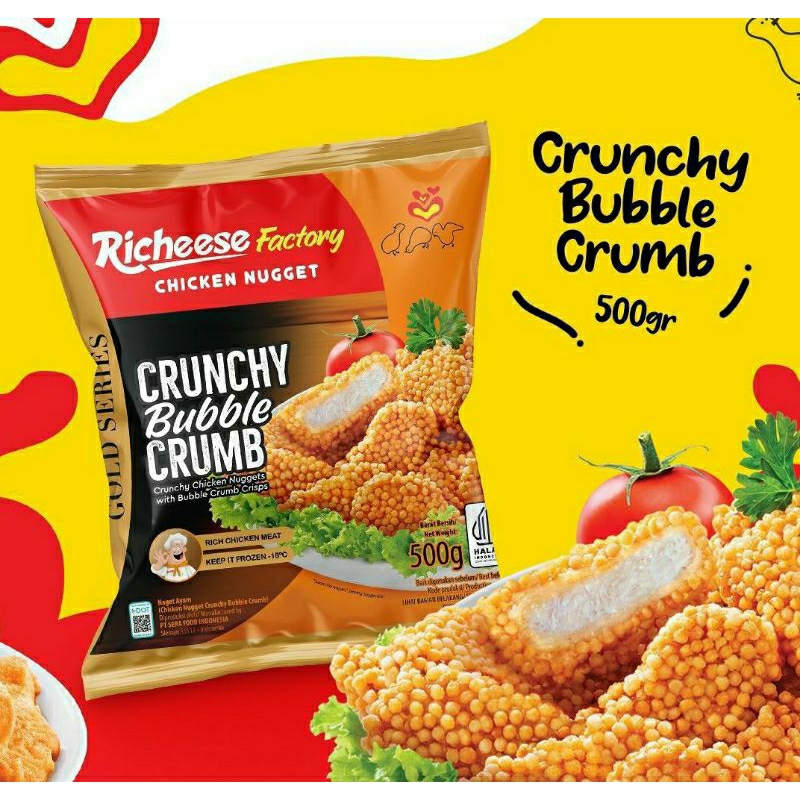 Jual Richcheese Factory Bubble Crumb Chicken Nugget 500gr | Shopee ...