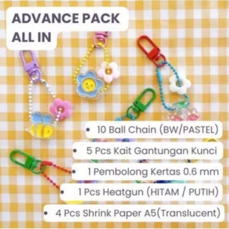 Jual GANTUNGAN KUNCI DIY HANDMADE PAKET LENGKAP PEMULA | SHRINK PAPER ...