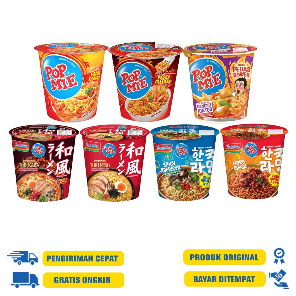 Jual POP MIE CUP 75 | 77 GR | 70 GR - FIERY CHIKIN | SPICY RAMYEON | TORIMISO |TORIKARA| PANGSIT ...