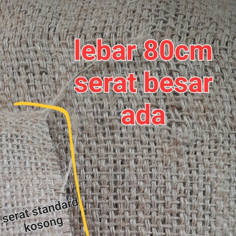Jual Bahan Kain Goni 80x100cm GONI NATURAL non laminasi (jual meteran L ...