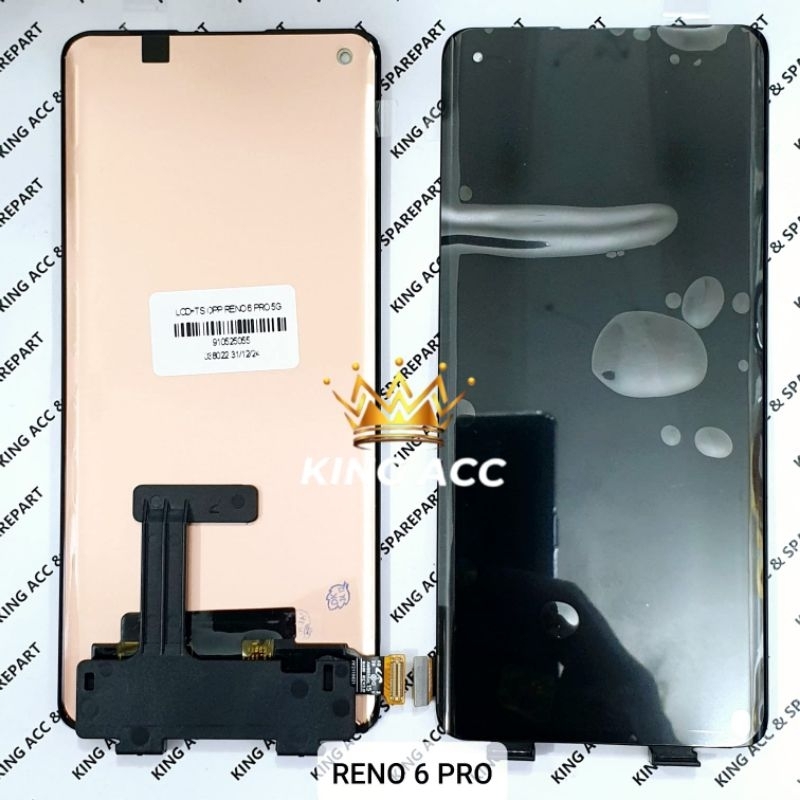 Jual LCD TOUCHSCREEN OPP RENO 6 PRO 5G CPH2247 BLACK OLED | Shopee Indonesia