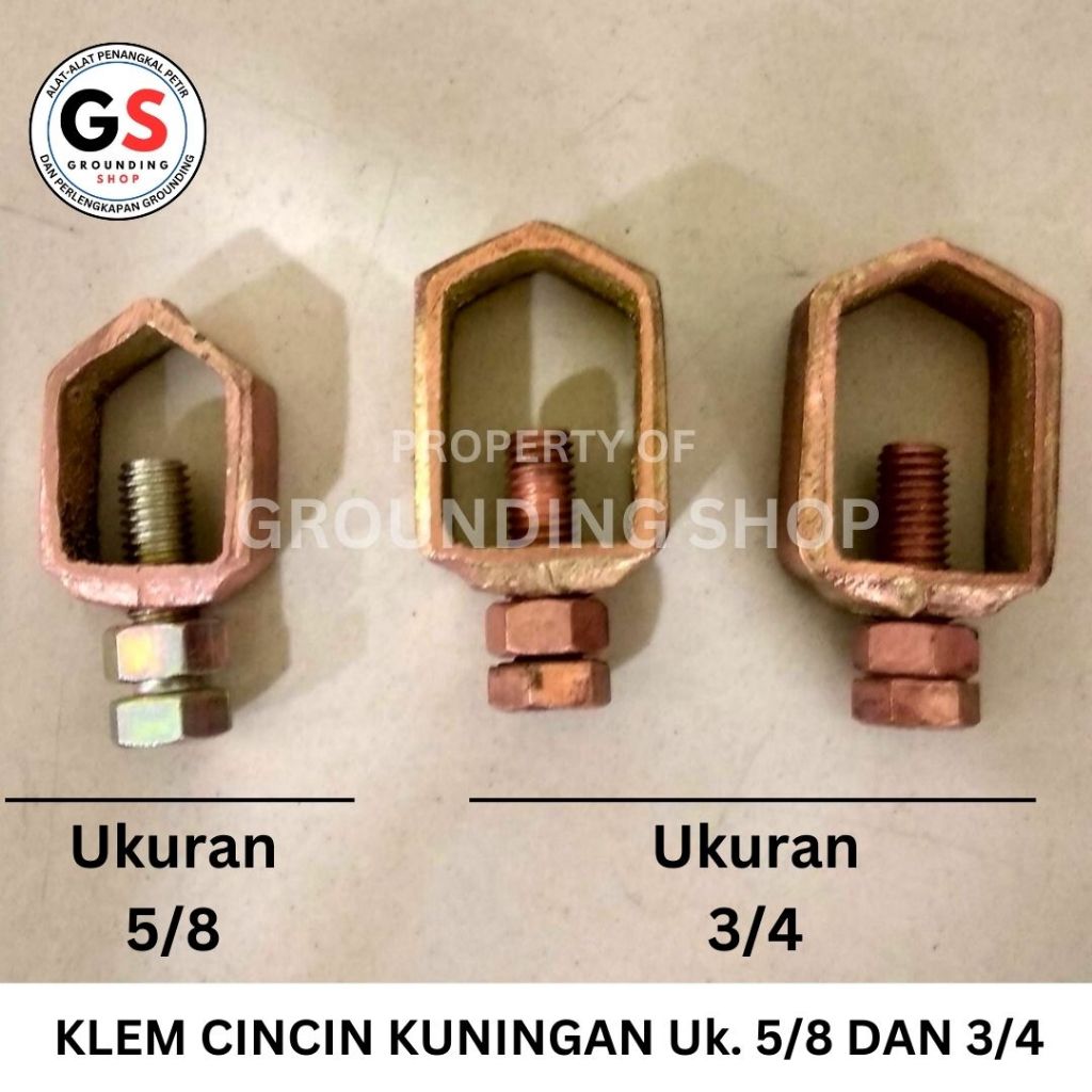 Jual Klem Cincin Ukuran 5/8 dan 3/4 Bahan Kuningan / Klem Cincin ...