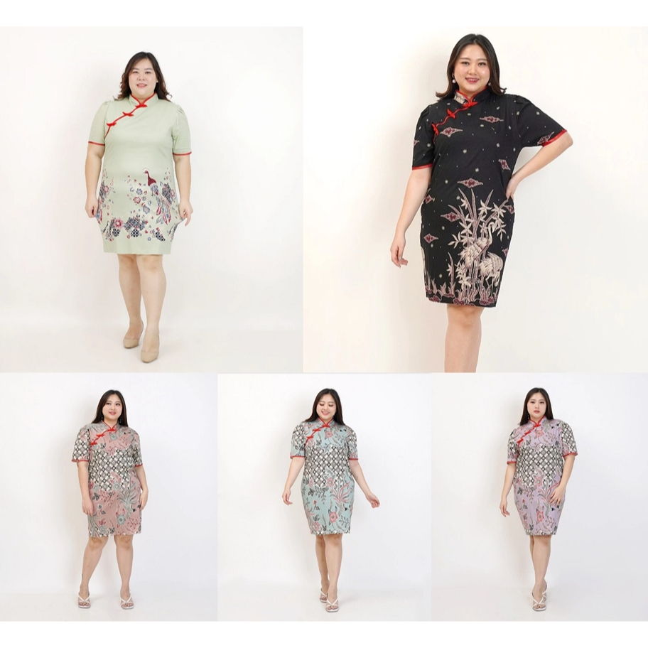 Jual BAJU DRESS BATIK ORIENTAL WANITA CHEONGSAM JUMBO BIG SIZE 32 LD ...