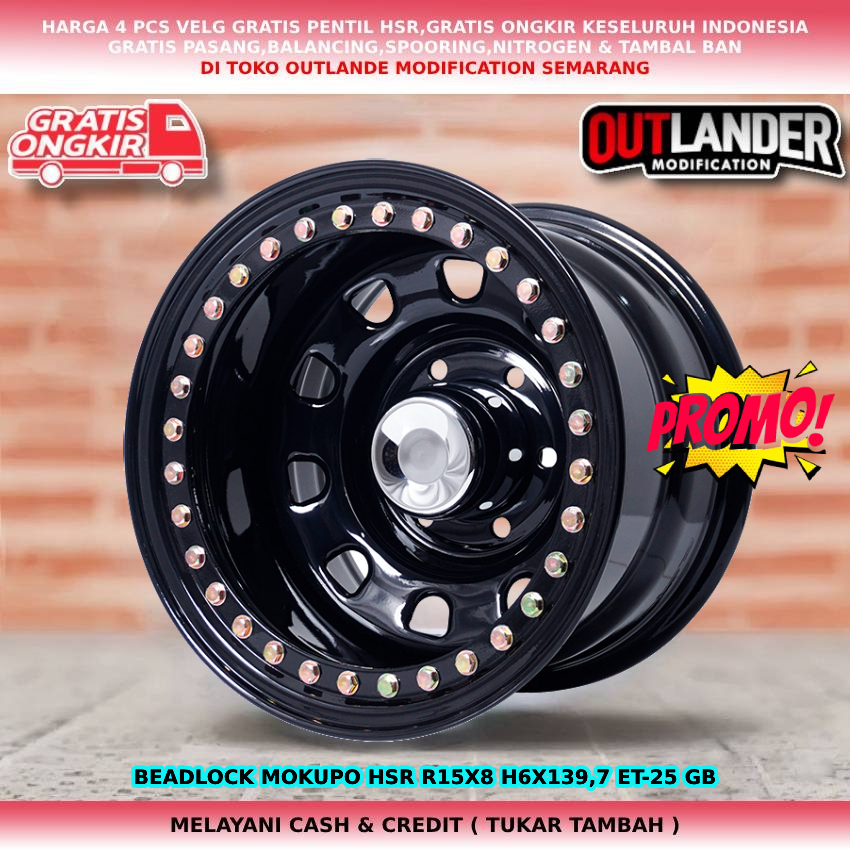 Jual Velg Beadlock Mokupo R15 Daytona Ring 15 Lebar 8 Pcd 6x139,7 Et-25 ...