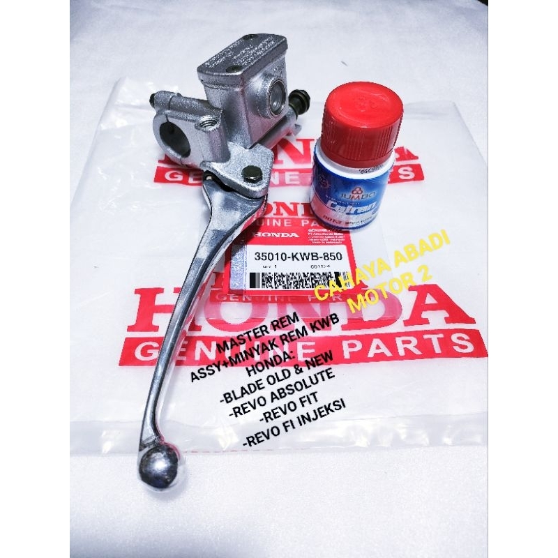 Jual MASTER REM KANAN ASSY+MINYAK REM KWB HONDA BLADE OLD BLADE NEW ...
