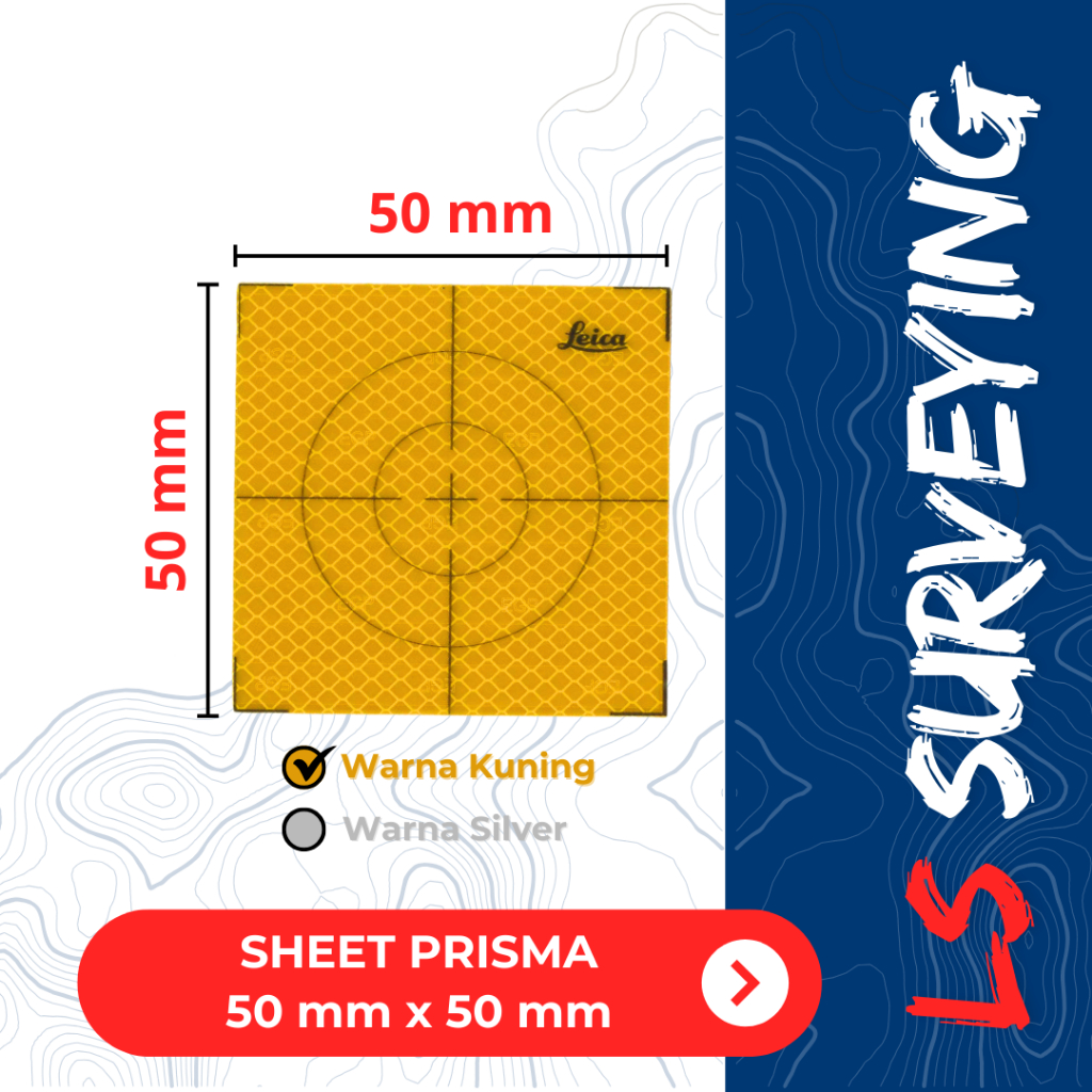 Jual Stiker Sheet Target survey 5x5 Total Station prisma sheet 50x50 ...