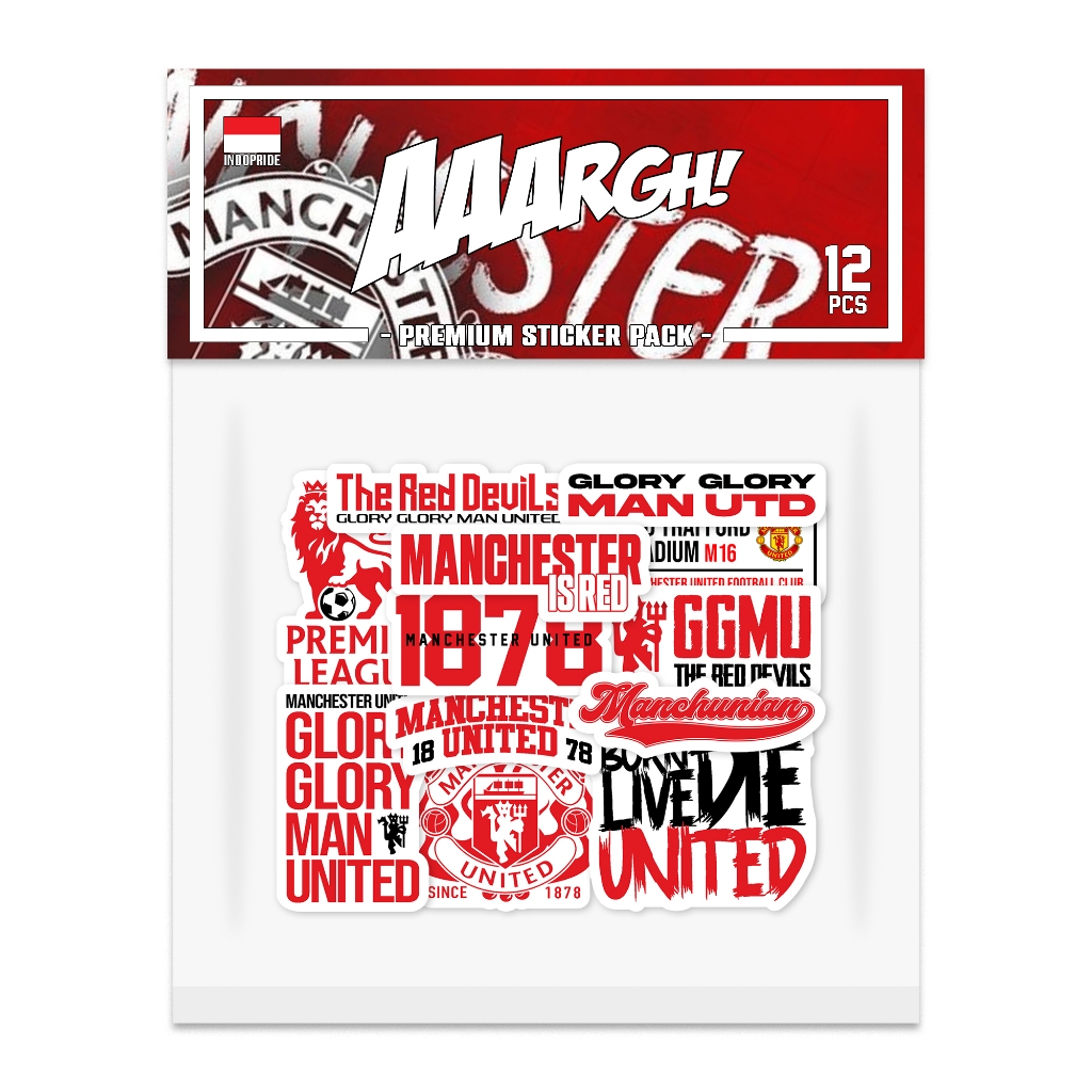 Jual Stiker MANCHESTER UNITED Sticker Pack vol. 2 (Super Red Edition ...