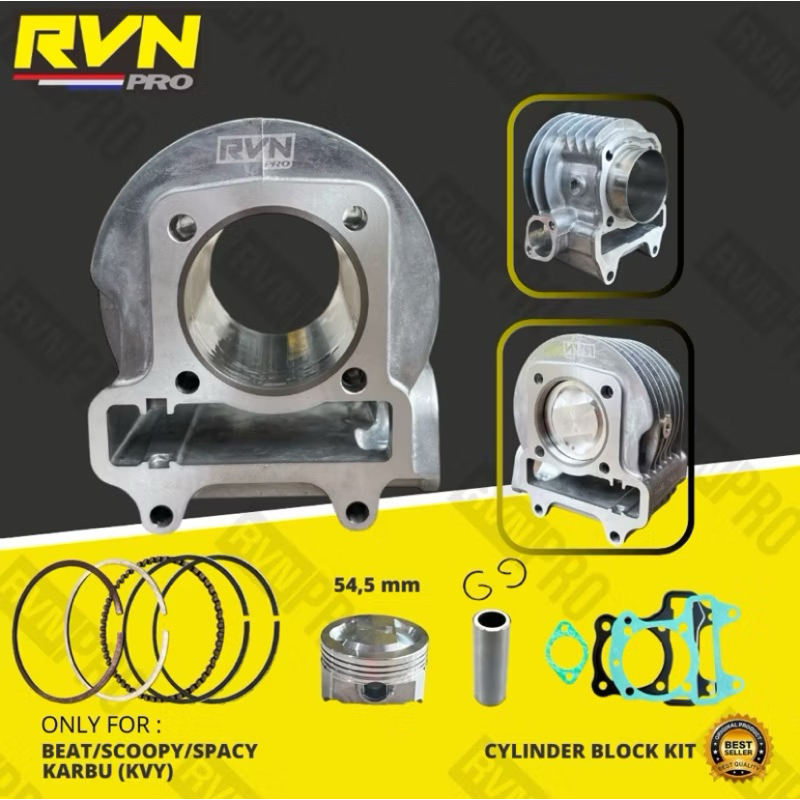 Jual BLOK SEHER BORE UP RVN PRO BEAT KARBU SCOOPY KARBU SPACY KARBU KVY BOREUP 54.5MM RVN PRO ...