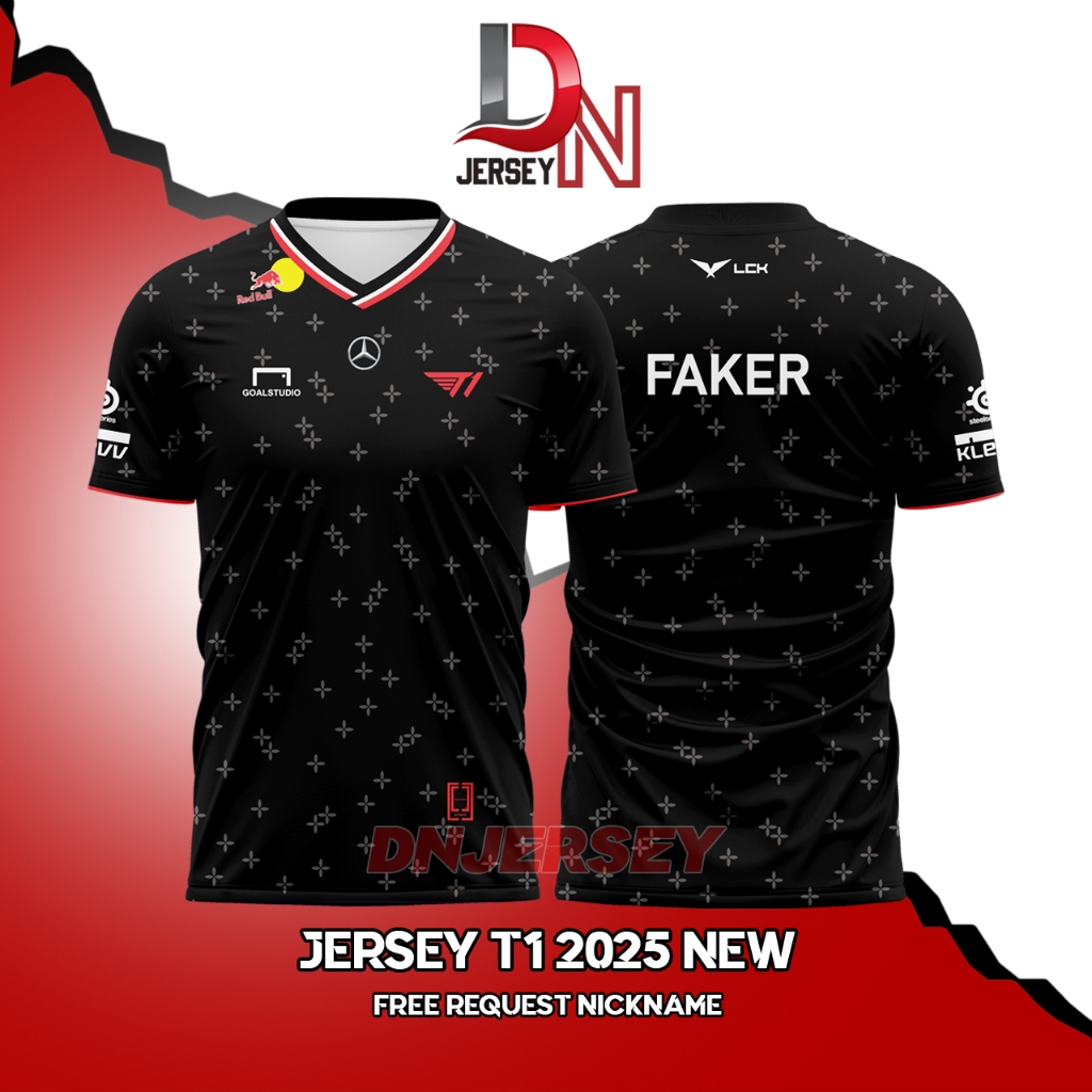 Jual JERSEY T1 LOL 2025 NEW ( free custom nickname ) | Shopee Indonesia