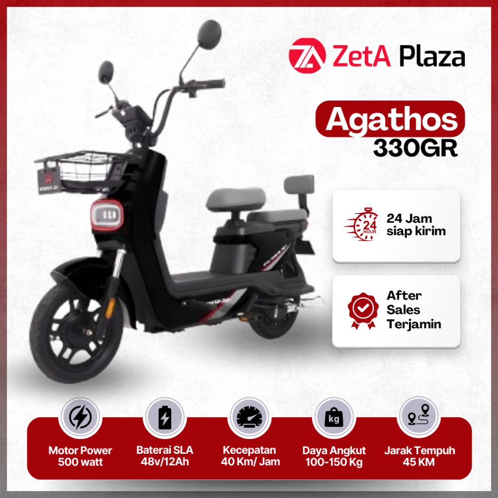 Jual Sepeda Listrik Agathos AE 330 GR Terbaru Original Bergaransi Resmi Pasific Bike Indonesia ...