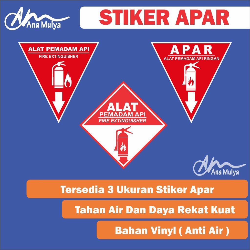 Jual Sticker Vinyl ANA MULYA Stiker Apar / Stiker Alat Pemadam / Rambu ...