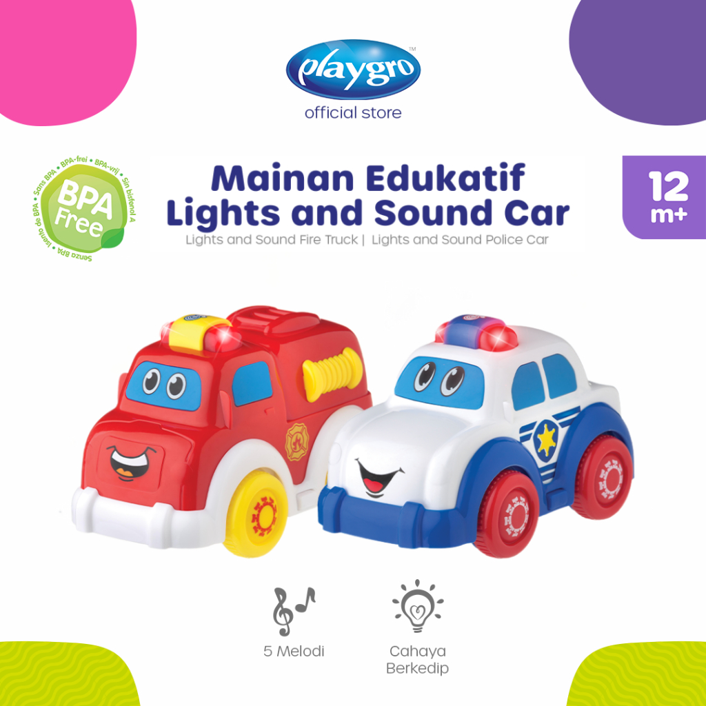 Jual Playgro Baby Lights and Sound Car - Mainan Mobil - Mobilan Anak ...