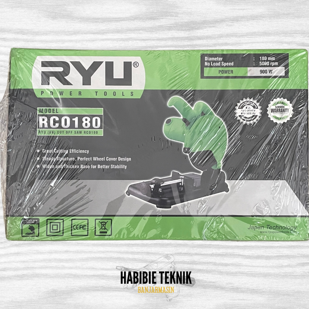 Jual Ryu Cut Off RCO 180 Cutting Wheel Chop Saw / Mesin Pemotong Besi ...