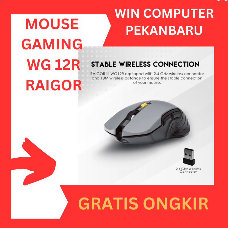 Jual Fantech WG12 / WG12R / WG12RS Raigor Gen III Mouse Wireless Gaming/GREY | Shopee Indonesia