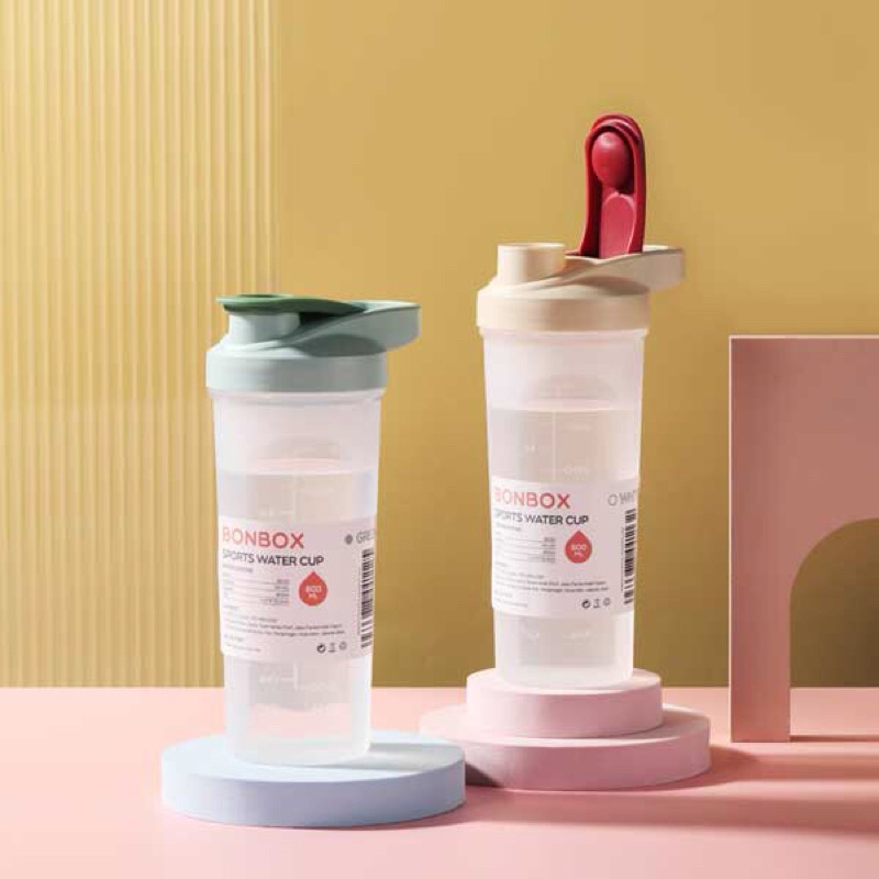 Jual Miniso x Bonbox Sport Bottle water with shaker 800ml / Botol minum ...