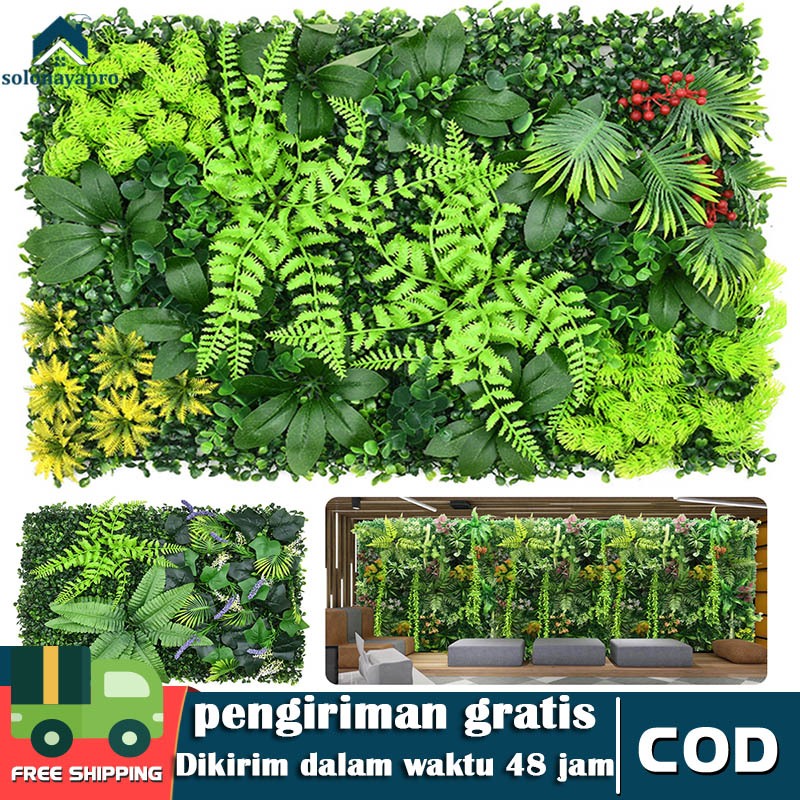 Jual Rumput Dinding Oxylia Ukuran 60cm x40 cm /Daun Dollar Plastik ...