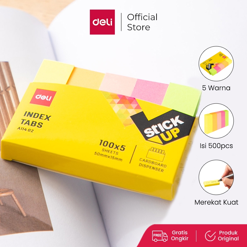 Jual Deli Index Tab Plastik Sign Here 100 sheets EA11402 | Shopee Indonesia