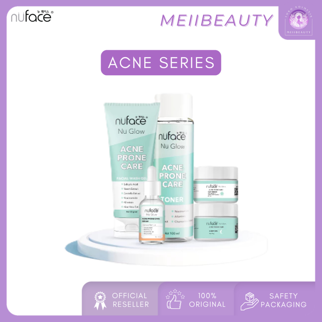 Jual Nuface Skincare Fuji Nu Glow Acne Prone Care Package | Toner ...