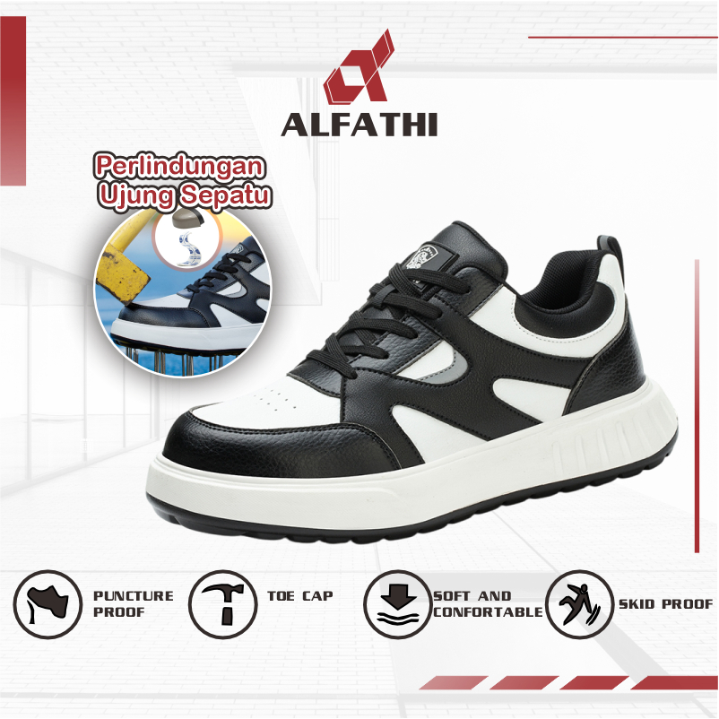 Jual [Promo] Sepatu Safety Sport Alfathi New Original Porpoise Black ...