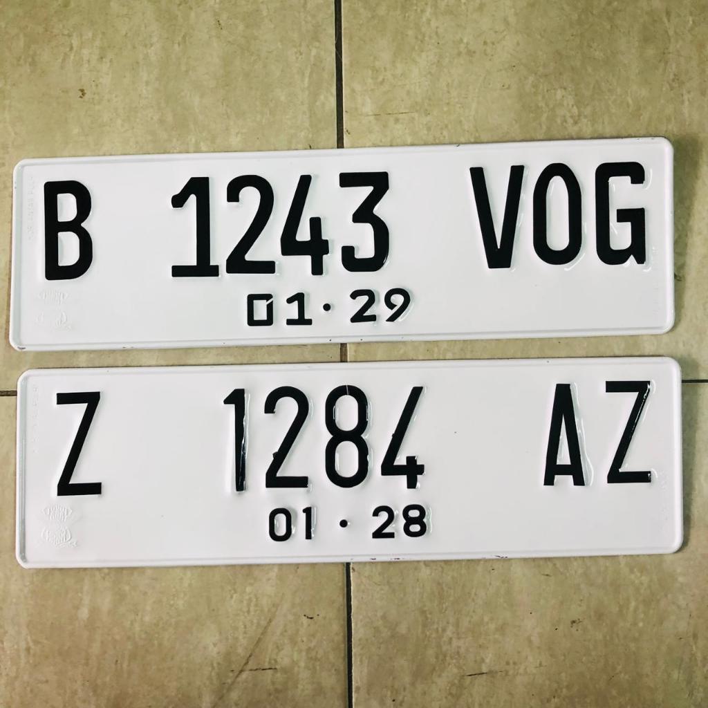 Jual PLAT NOMOR MOBIL PUTIH TERBARU CETAK BARU BUAT BARU | Shopee Indonesia
