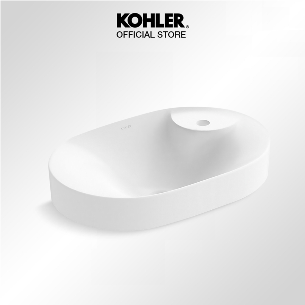 Jual KOHLER Chalice Sleek Wastafel / Lavatory Vessel Oval with Rectangular Edge Putih / White K ...