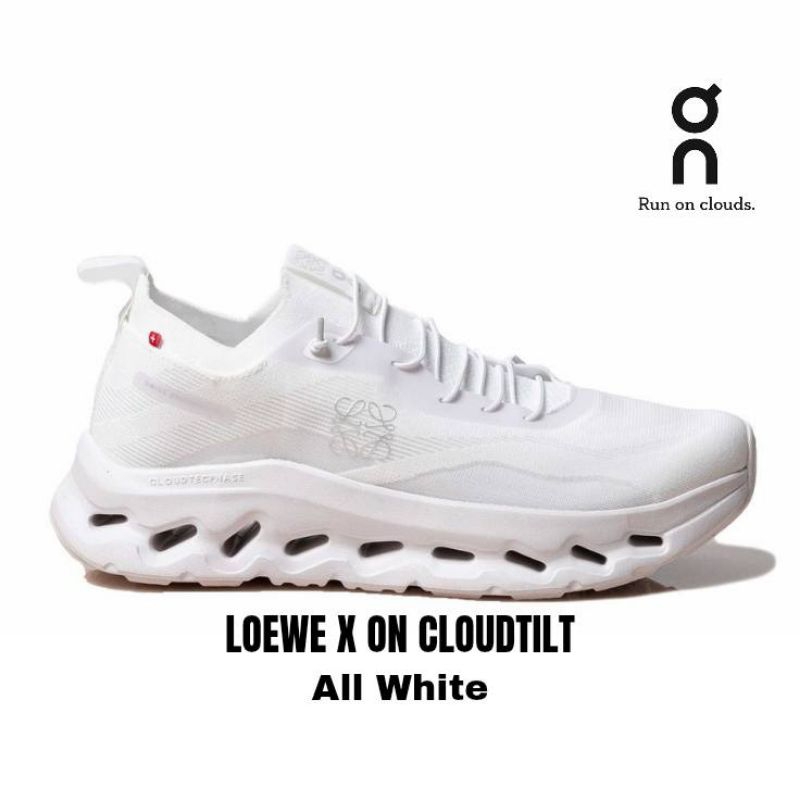 Jual Sepatu Olahraga Lari Loewe X On Cloudtilt All White | Shopee Indonesia