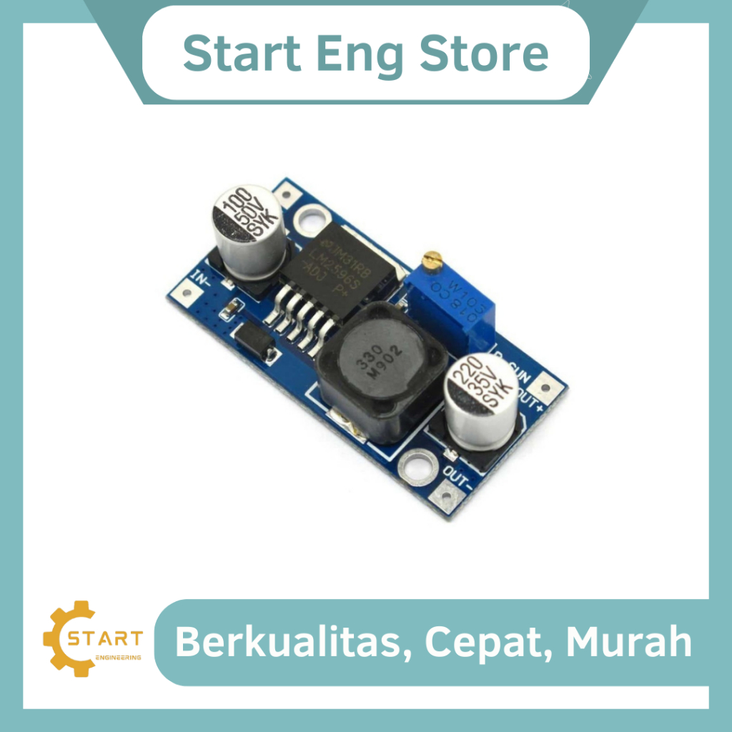 Jual LM2596 DC-DC Adjustable Step-Down Power Supply Module (4.5V-35V to 1.25V-30V) | Shopee ...