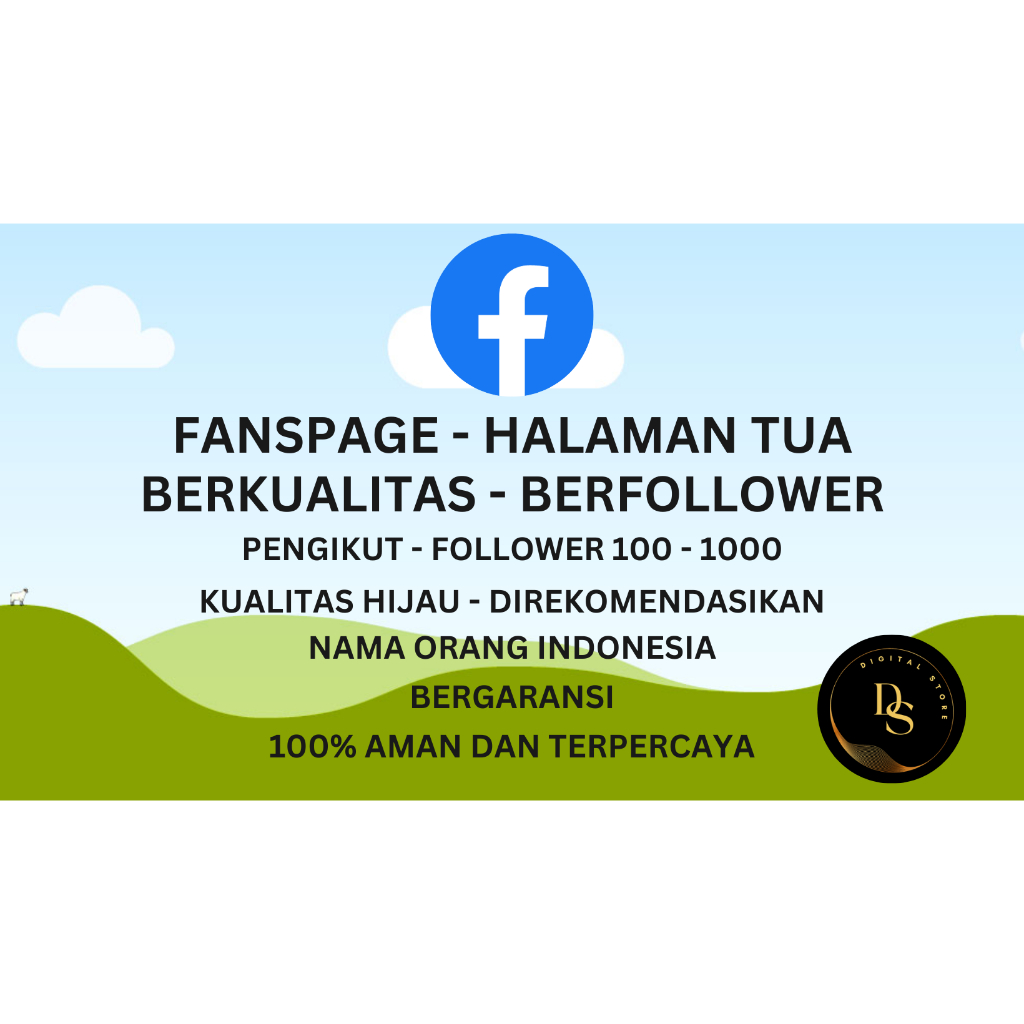 Jual Jual Fanspage | Halaman Facebook Tua | Berkualitas | Berfollower | Shopee Indonesia